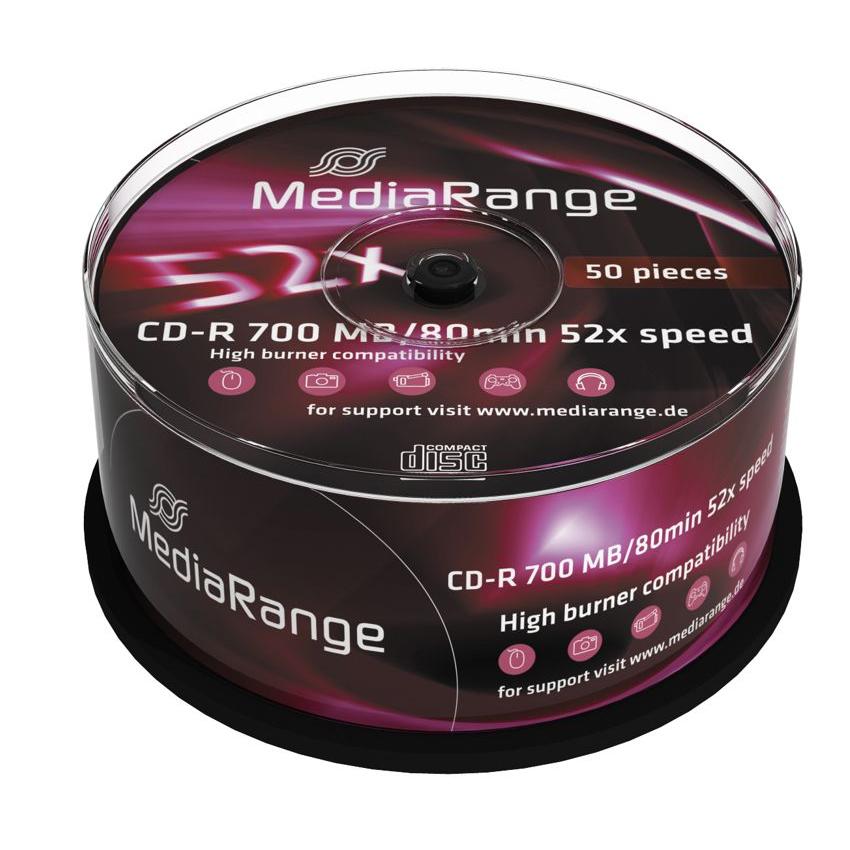 MEDIARANGE CD-R 52x 700MB/80min Cake 50τμχ | elabstore.gr